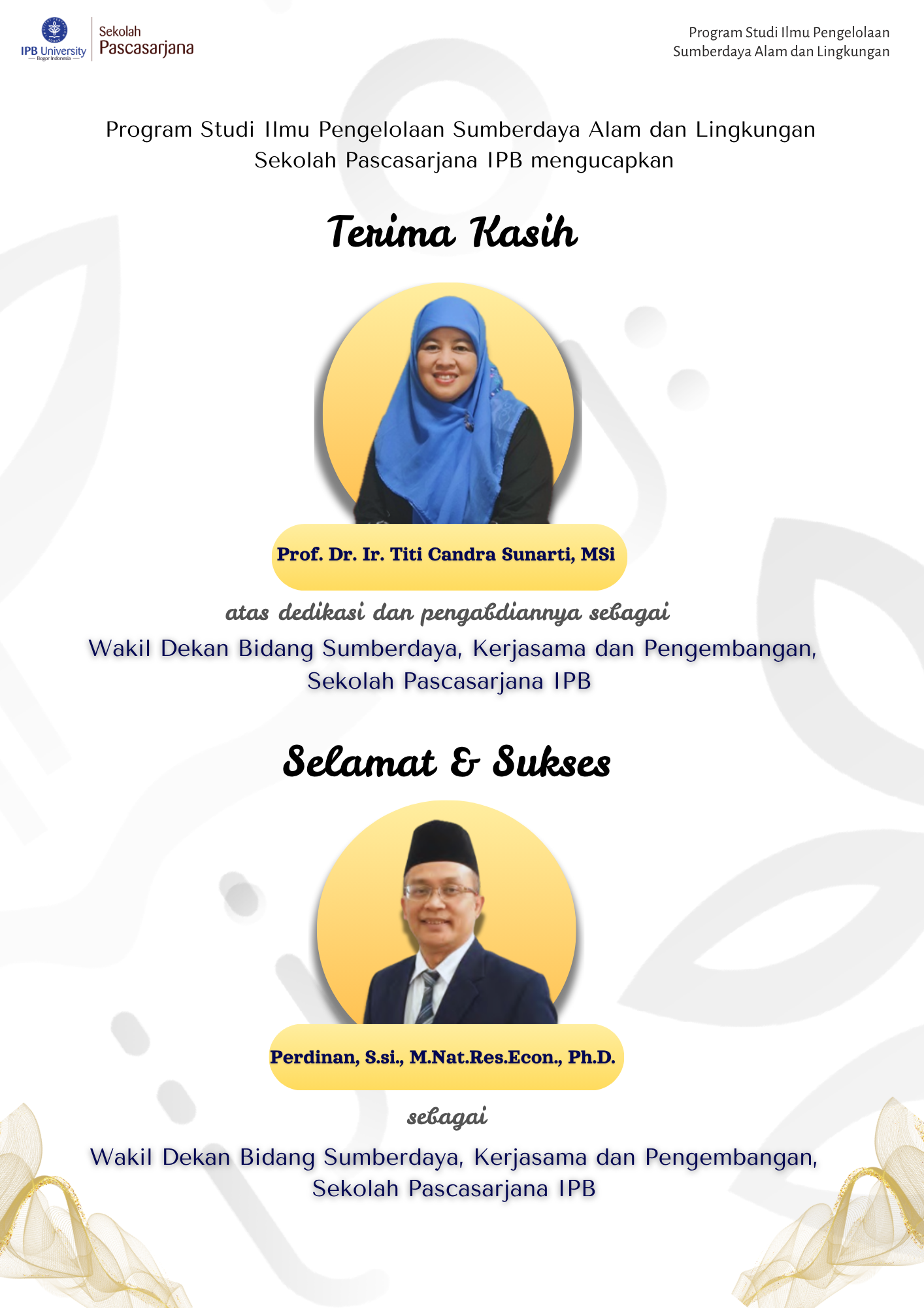 Terima Kasih atas Dedikasi dan Selamat bagi Wakil Dekan Bidang ...